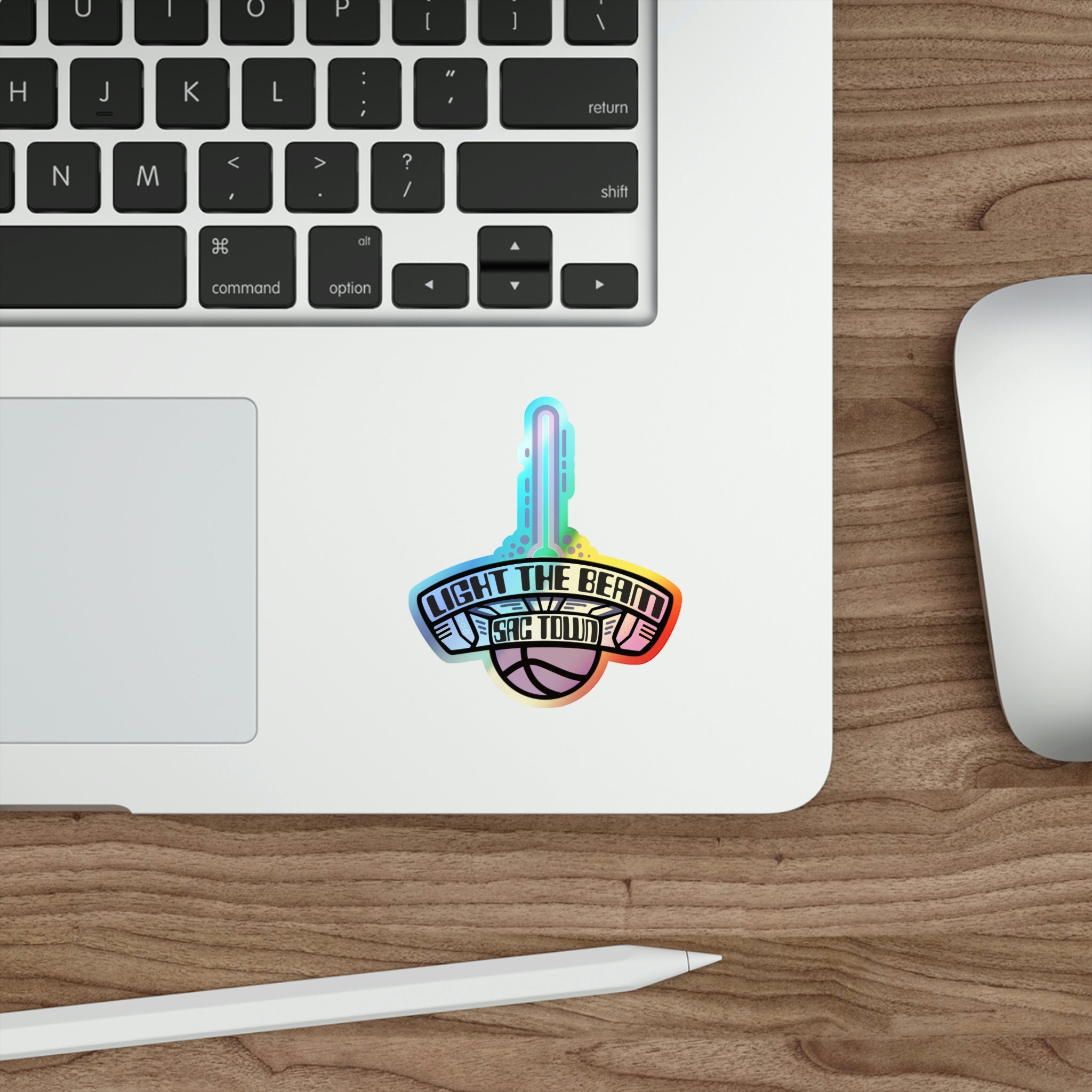Light the Beam Holographic Die-cut Stickers Sacramento Basketball - Etsy
