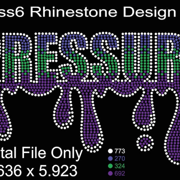 Rhinestone Drip Template - Etsy