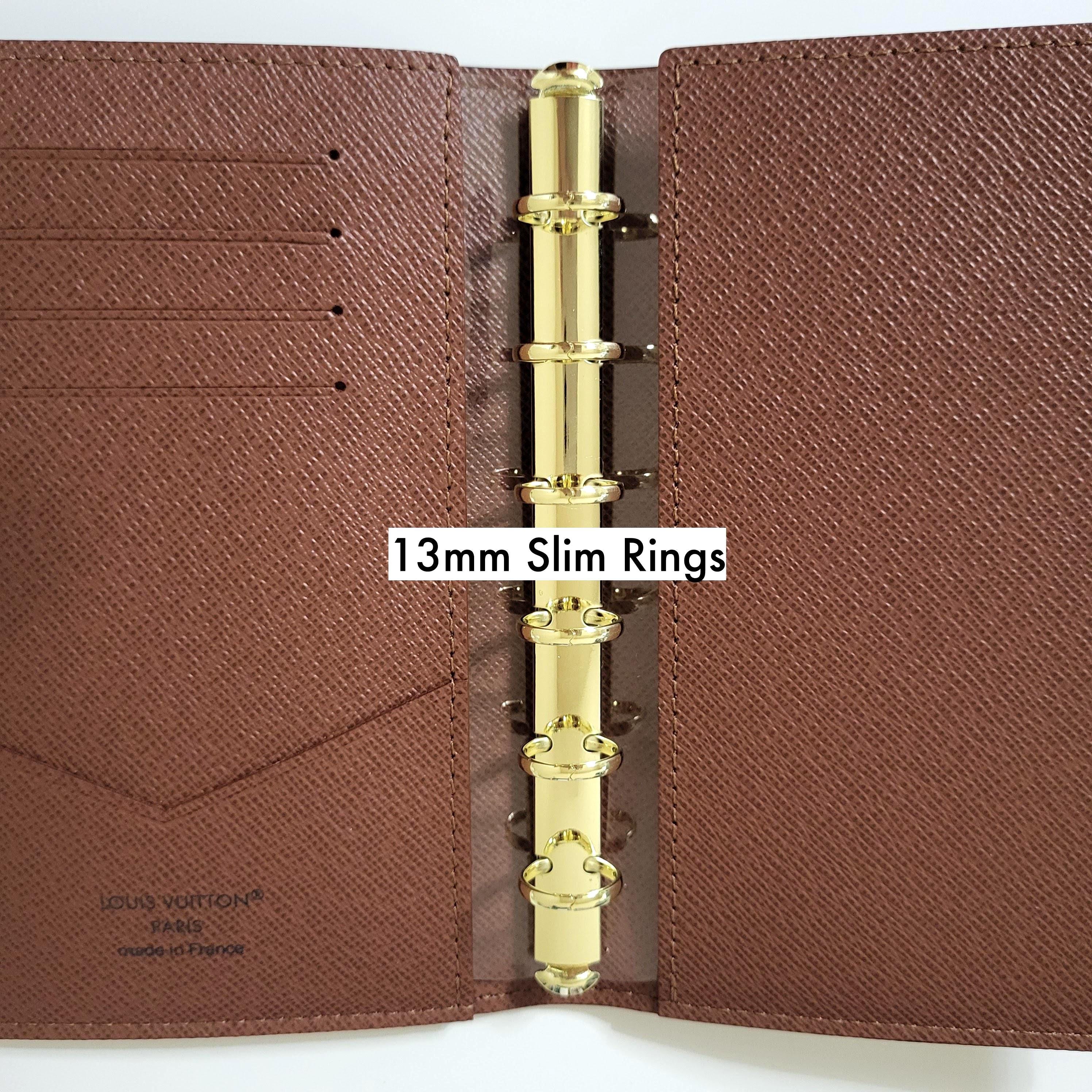 A7 Slim Ring Binder Adapter for LV Passport Cover Holder, 11mm, 13mm ...