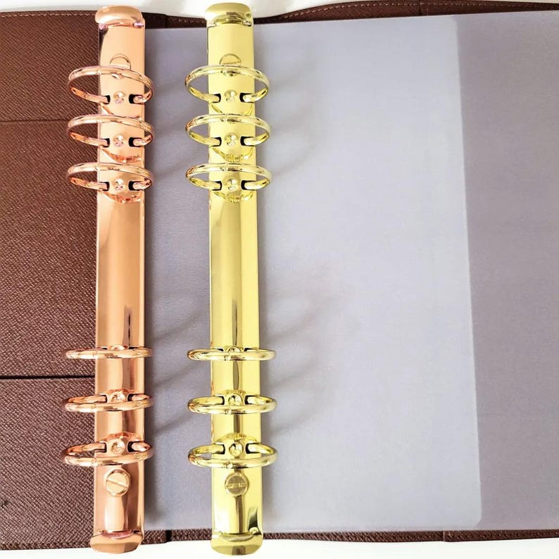 20/30mm A5 Ring Binder for LV Desk Agenda Louis Vuitton Insert, Gold ...