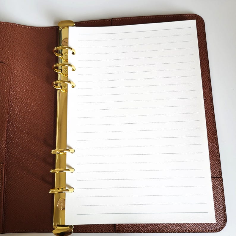20/30mm A5 Ring Binder for LV Desk Agenda Louis Vuitton Insert, Gold ...