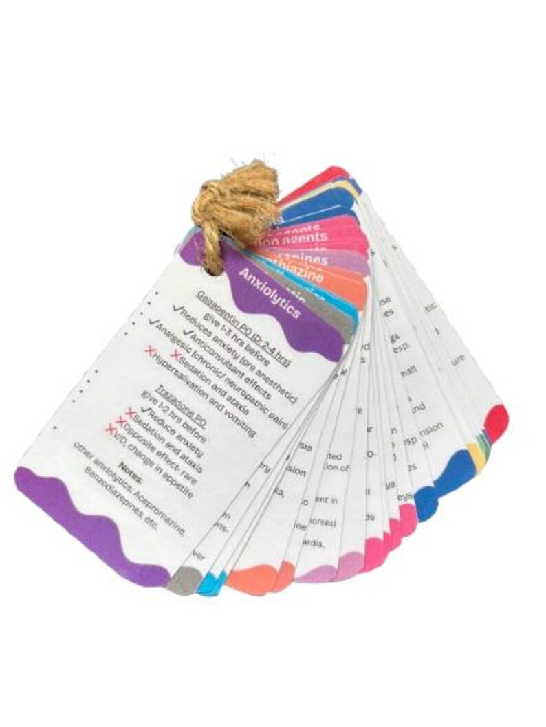 Vet Tech Study/ Flash Cards- Digital Template - Etsy