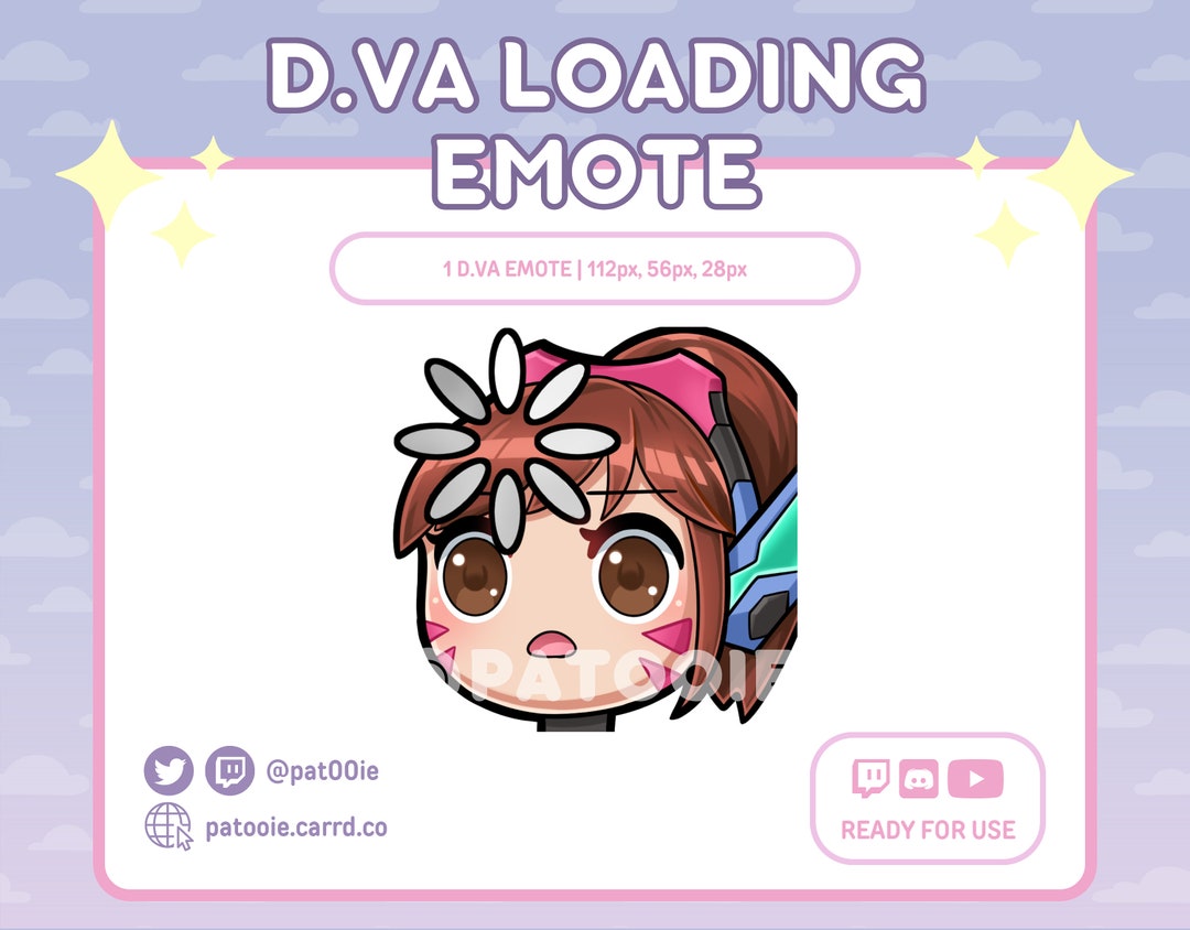 Overwatch D.va Loading Emote (1) for Twitch, Discord, and Youtube | Pre ...