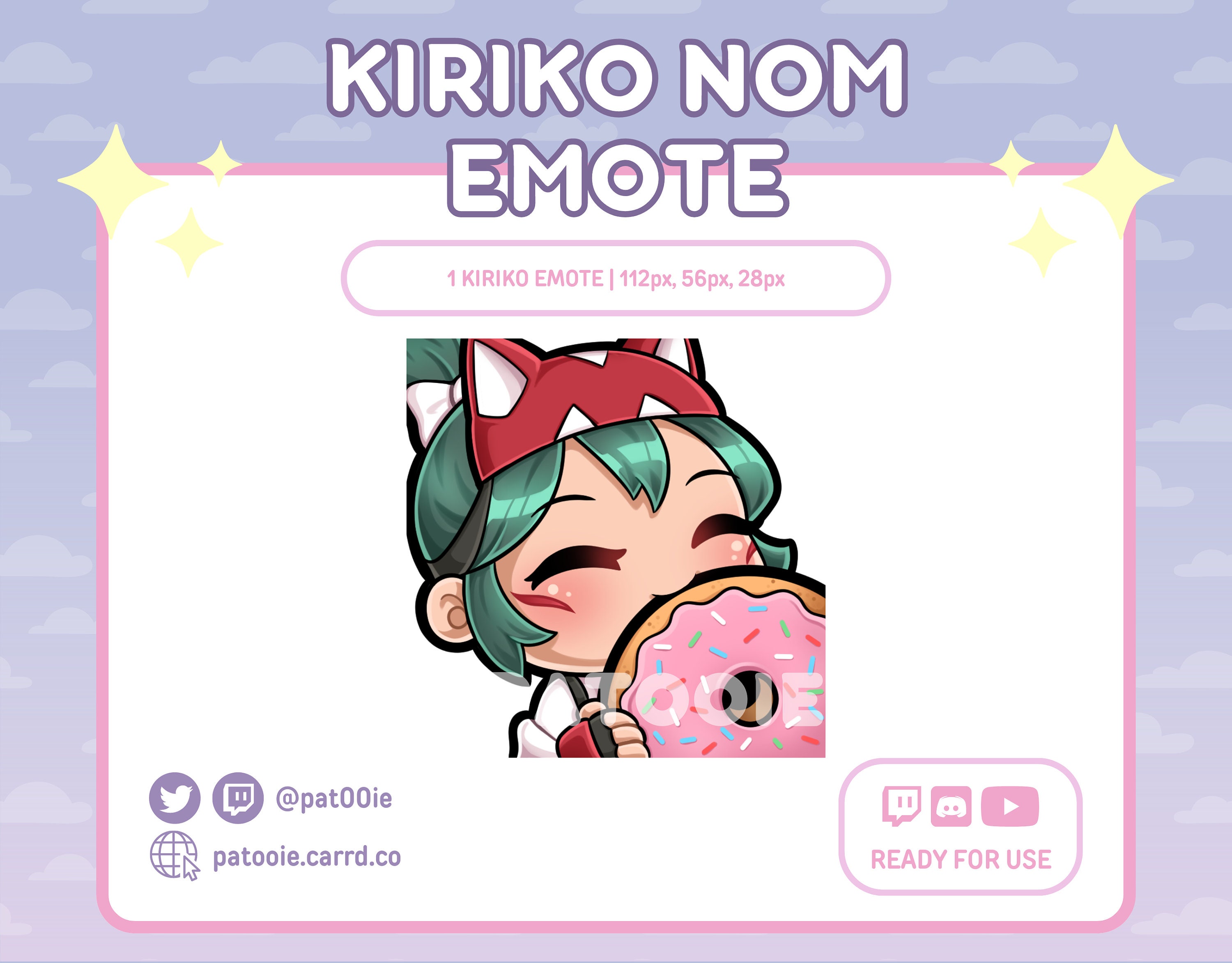 Overwatch Kiriko Nom Emote (1) for Twitch, Discord, and Youtube | Pre ...