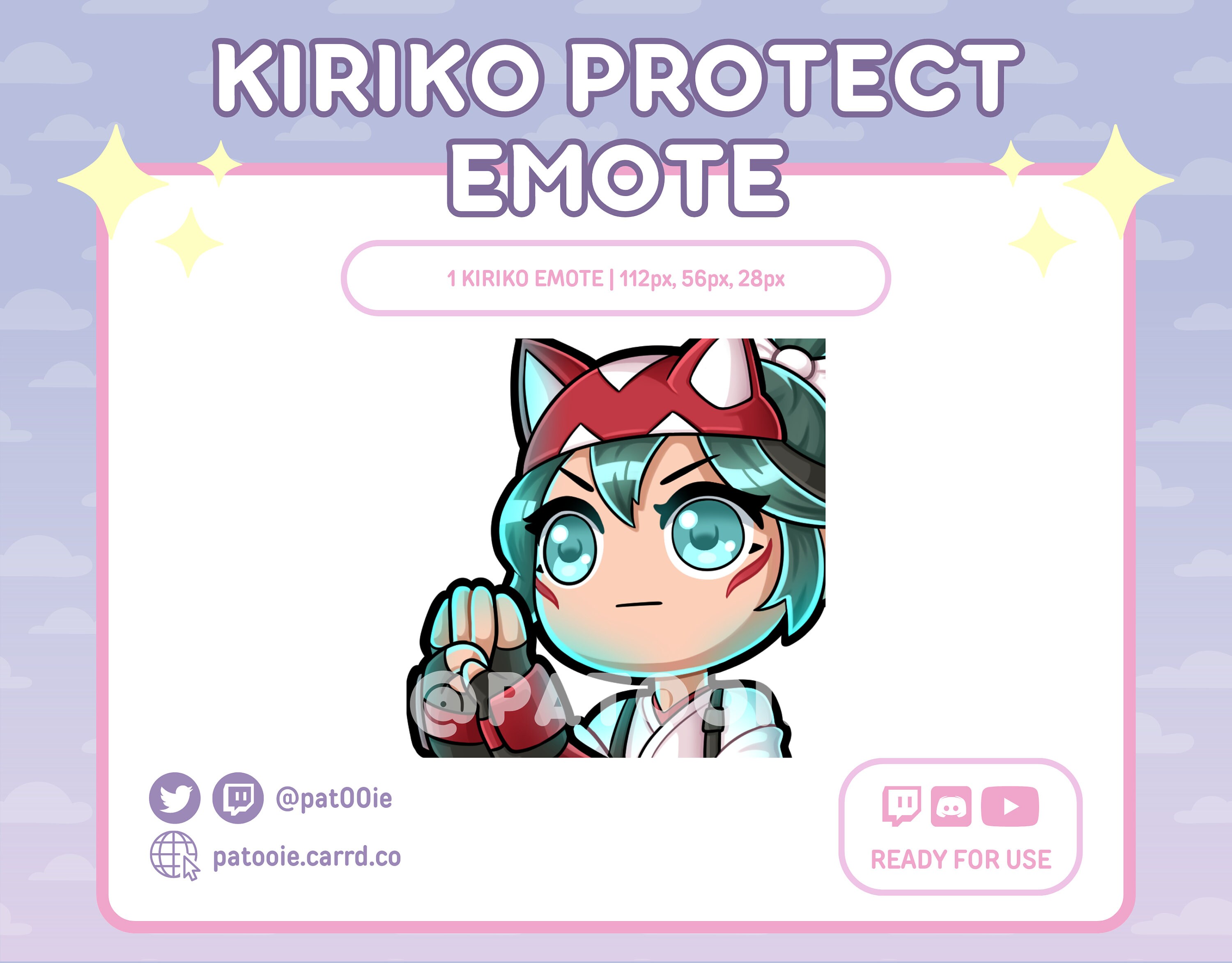 Overwatch Kiriko Protect Emote (1) for Twitch, Discord, and Youtube ...