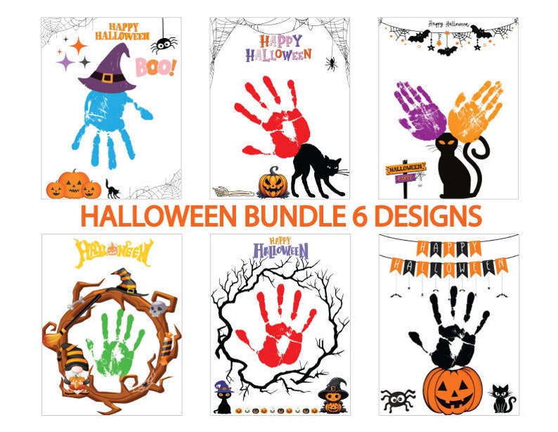 Halloween Handprints and Footprints - Etsy