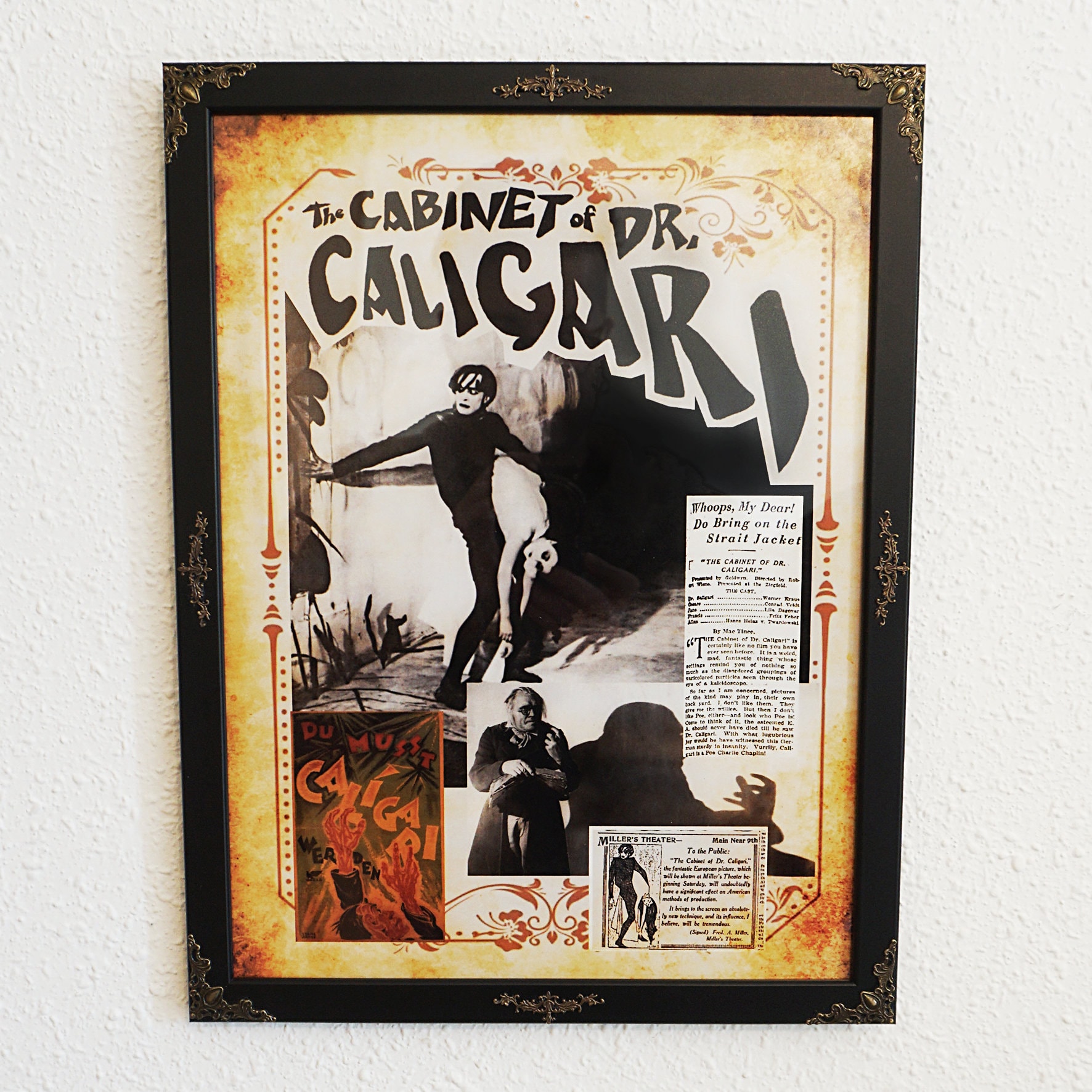 The Cabinet of Doctor Caligari Illustration With Ornate Frame 30x40 ...