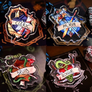 Dnd Class Pin - Acrylic | 14 Classes | Perfect Gift for Party Members ...