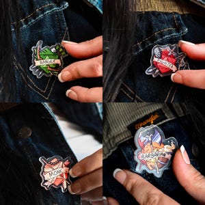 Dnd Class Pin - Acrylic | 14 Classes | Perfect Gift for Party Members ...
