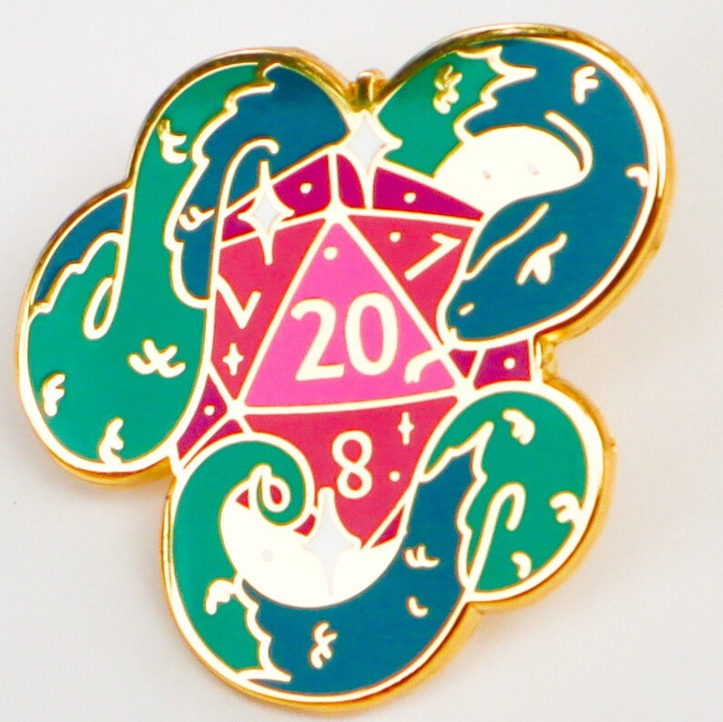 DND/TTRPG D20 Snake Enamel Pin - Etsy
