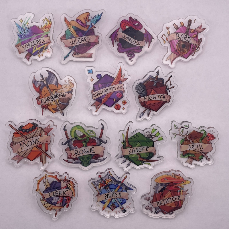 Dnd Class Pins - Etsy