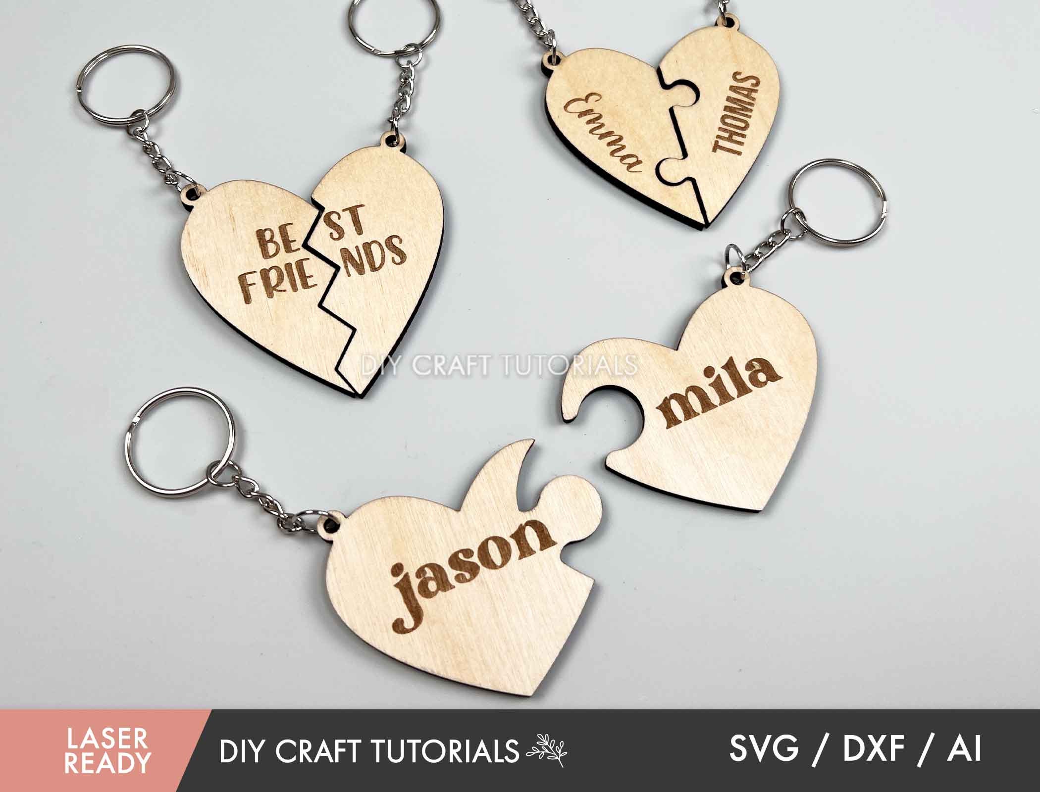 Laser Cut Keychain Best Friends Keychain Svg Couples - Etsy