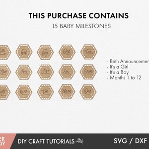 Baby Milestone SVG, Milestone Discs Svg, Rattan Milestone Svg, Wooden ...