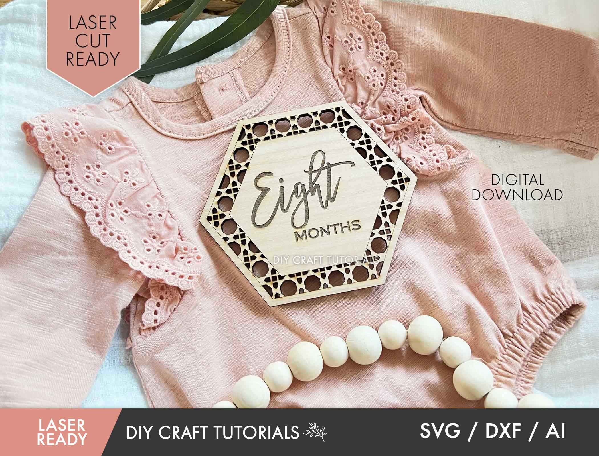 Baby Milestone SVG, Milestone Discs Svg, Rattan Milestone Svg, Wooden ...