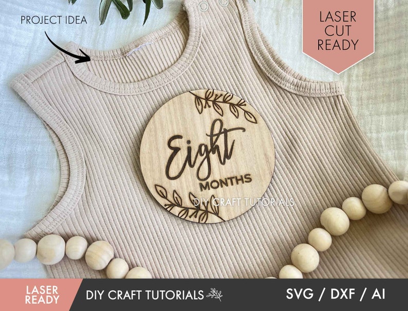 Floral Baby Milestone SVG, Wooden Milestone Disc Svg, Milestone Discs ...