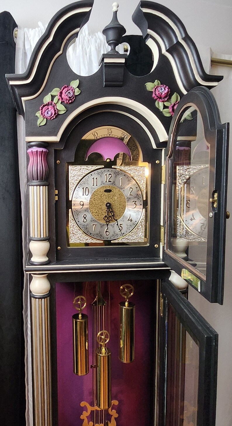 Hand-painted Grandfather Clock - Etsy