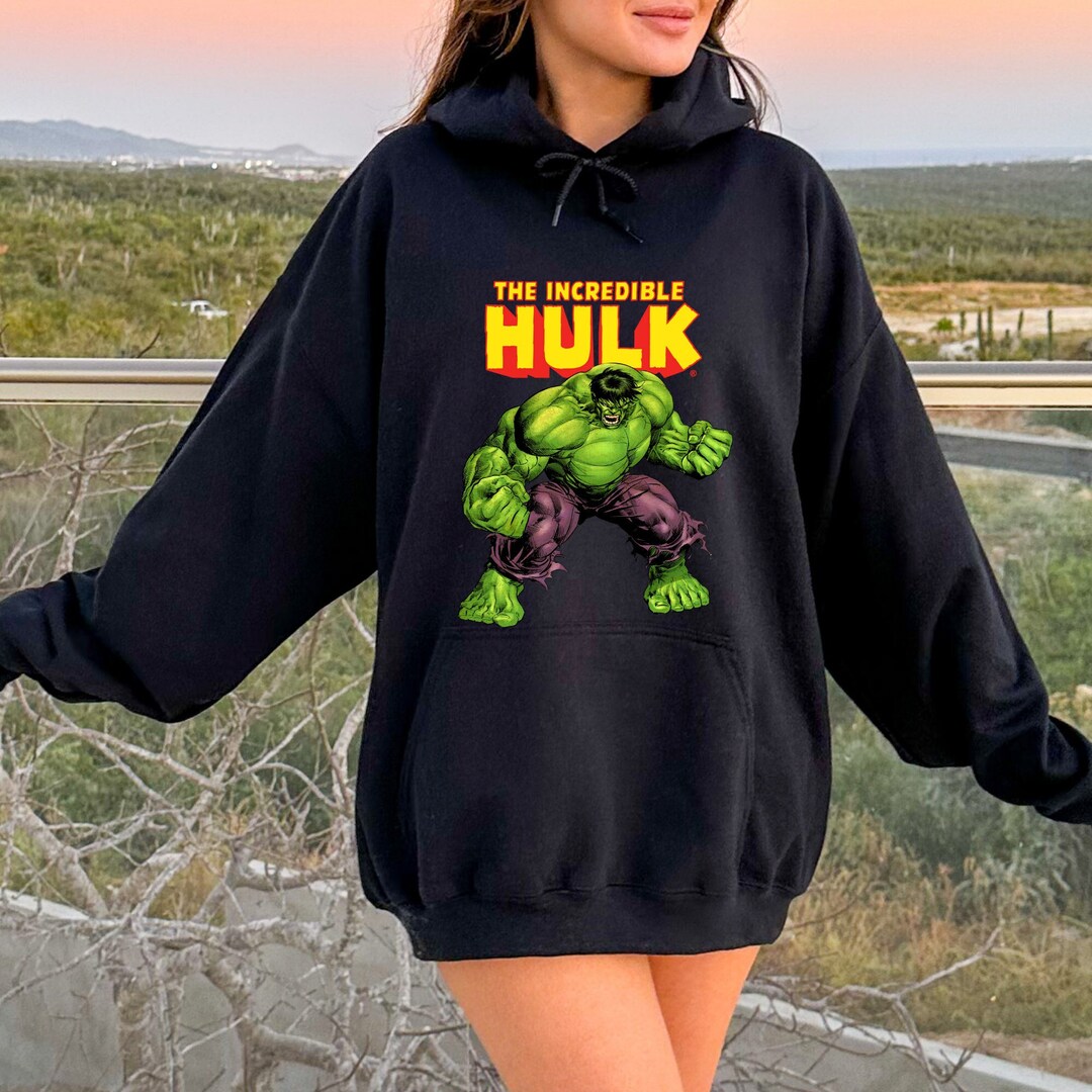 Marvel Classic the Incredible Hulk Distressed Portrait Sweater, Retro ...