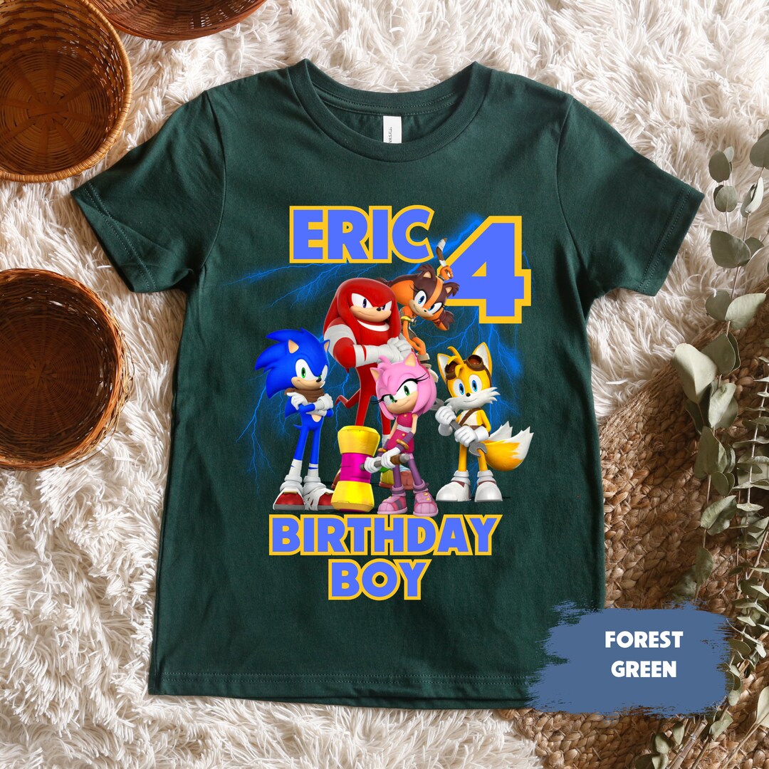 Custom Sonic Birthday Shirt, Sonic Birthday Shirt Personalized With Age ...