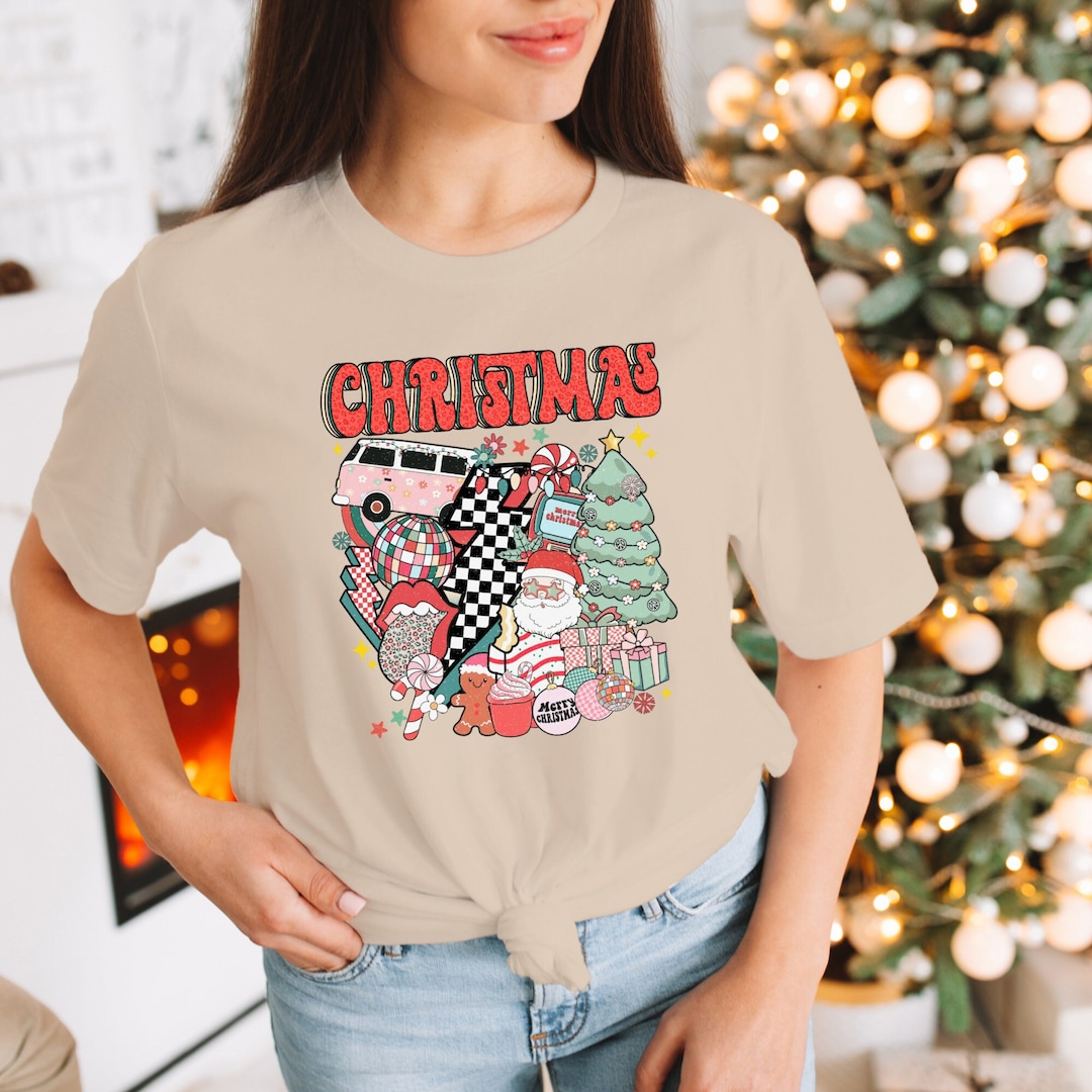 Retro Christmas Shirt Santa Claus Shirt Christmas Shirt - Etsy
