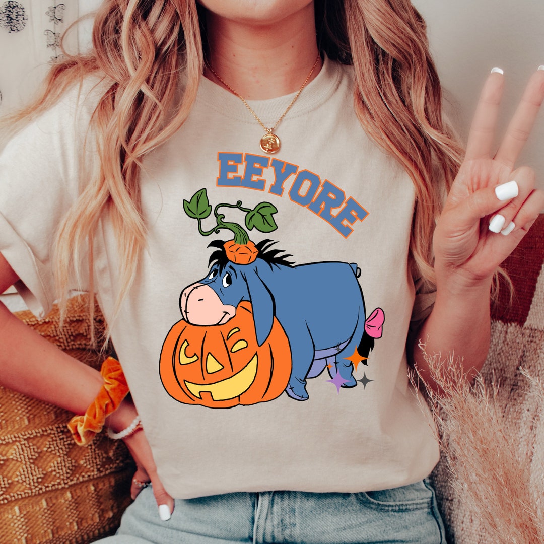 Retro Eeyore Pumpkin Shirt, Eeyore Halloween Shirt, Pooh Sweatshirt ...