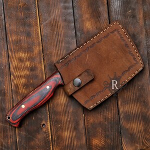 Custom Made Meat Cleaver Hand Forged High Carbon Steel Kitchen Knife ...