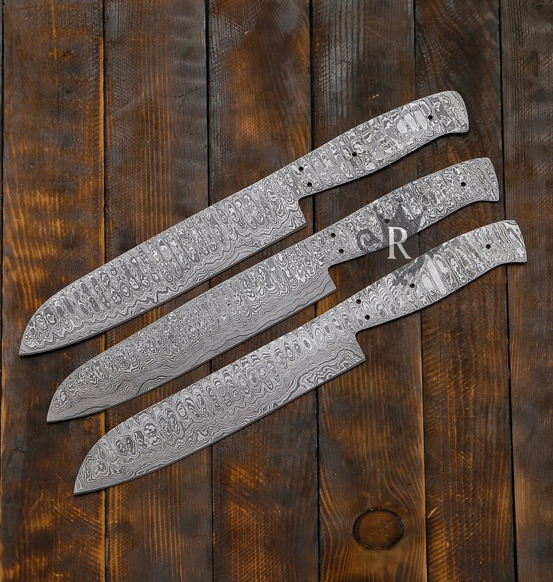 Kitchen Knife Custom Made Hand Forged Damascus Steel Chef Knife Blank ...