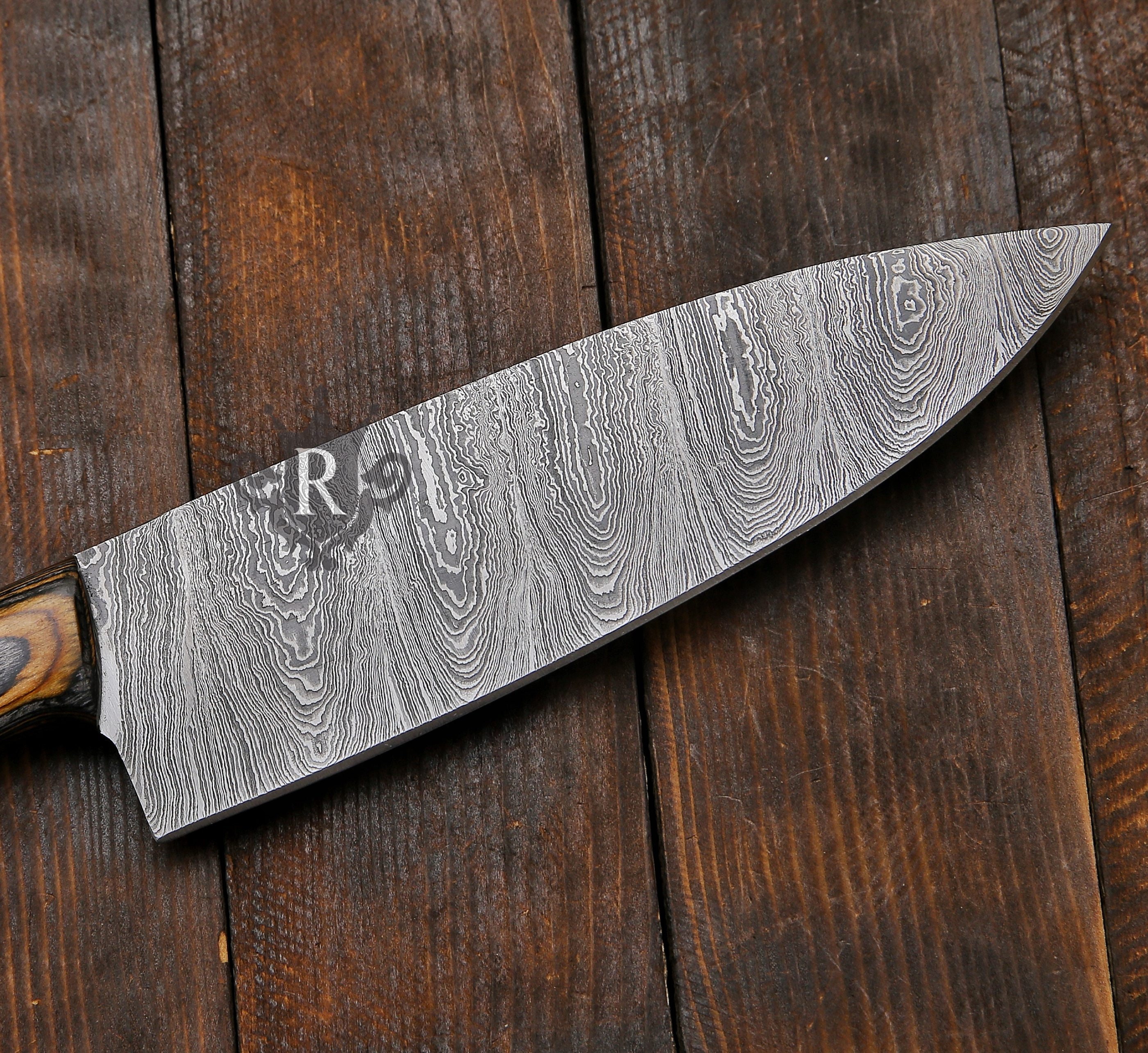 Chef Knife Custom Made Hand Forged Damascus Steel Kitchen Knife RK 8 - Etsy
