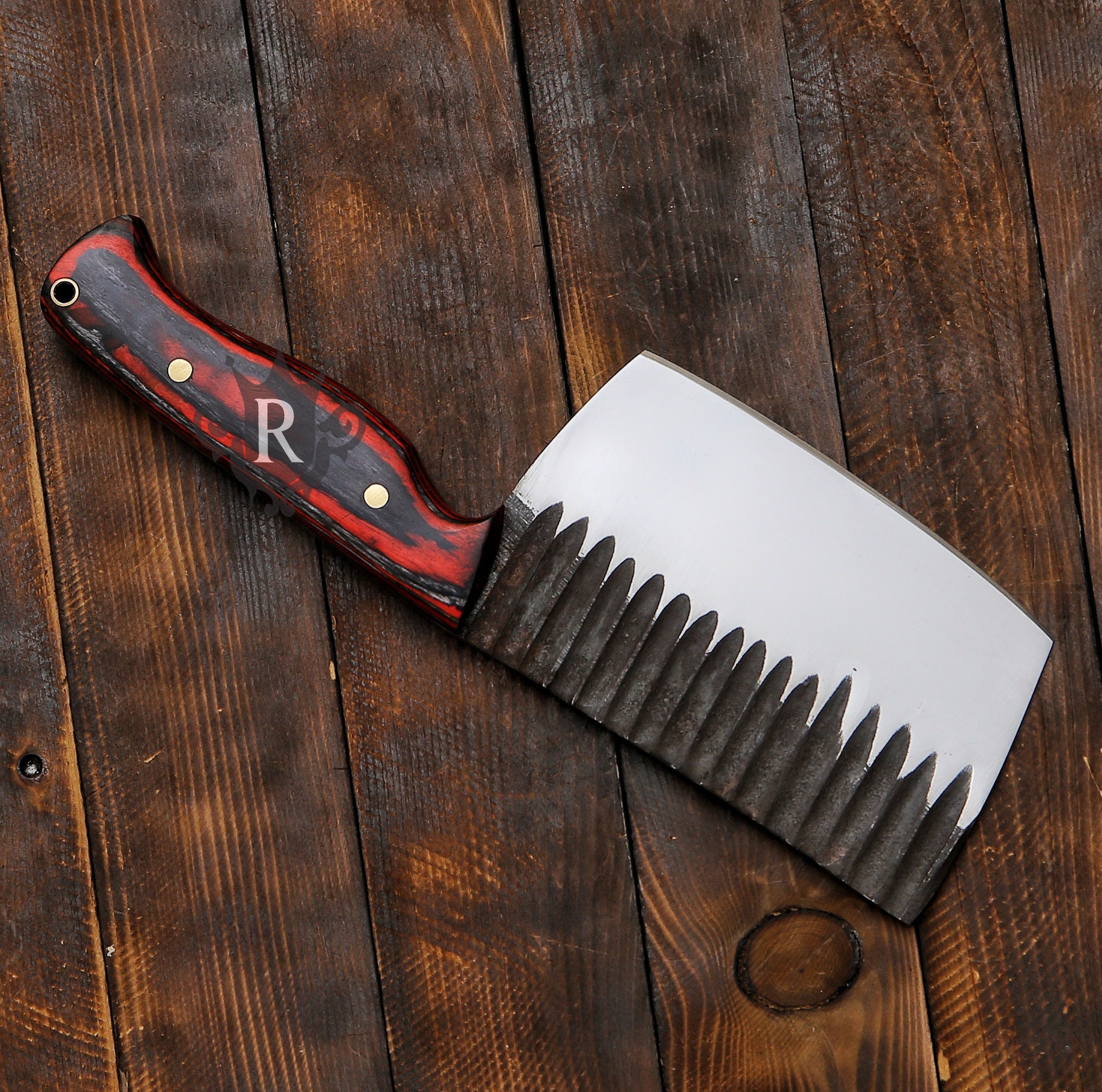 Custom Made Meat Cleaver Hand Forged High Carbon Steel Kitchen Knife ...