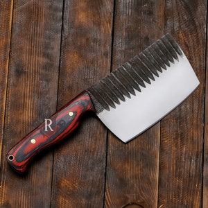 Custom Made Meat Cleaver Hand Forged High Carbon Steel Kitchen Knife ...