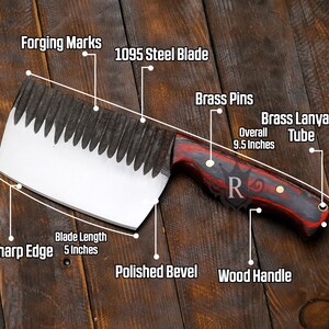 Custom Made Meat Cleaver Hand Forged High Carbon Steel Kitchen Knife ...