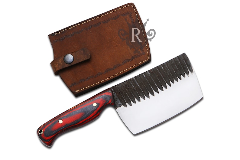 Custom Made Meat Cleaver Hand Forged High Carbon Steel Kitchen Knife ...
