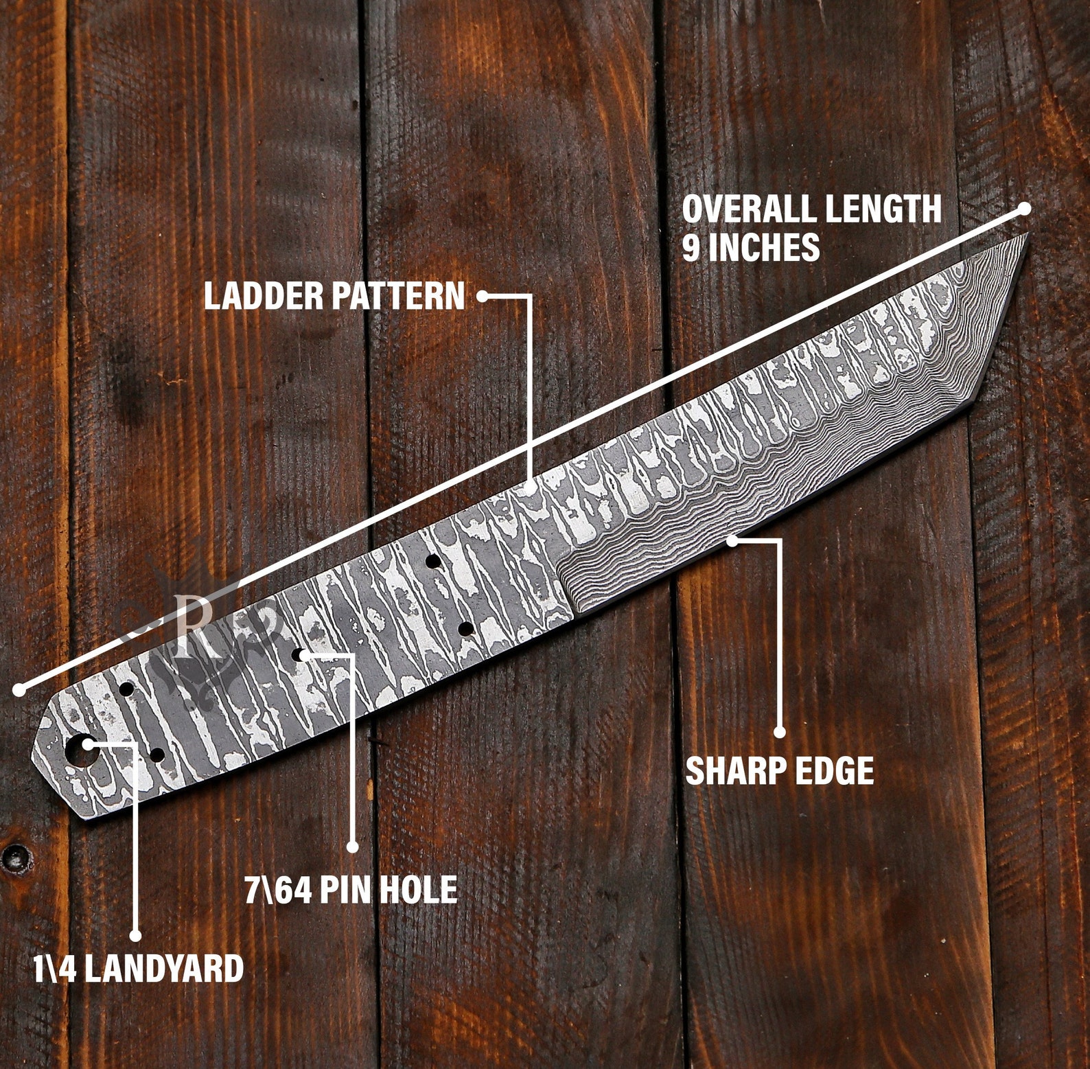 Tanto Knife Custom Made Hand Forged Damascus Steel Hunting Knife Blank ...