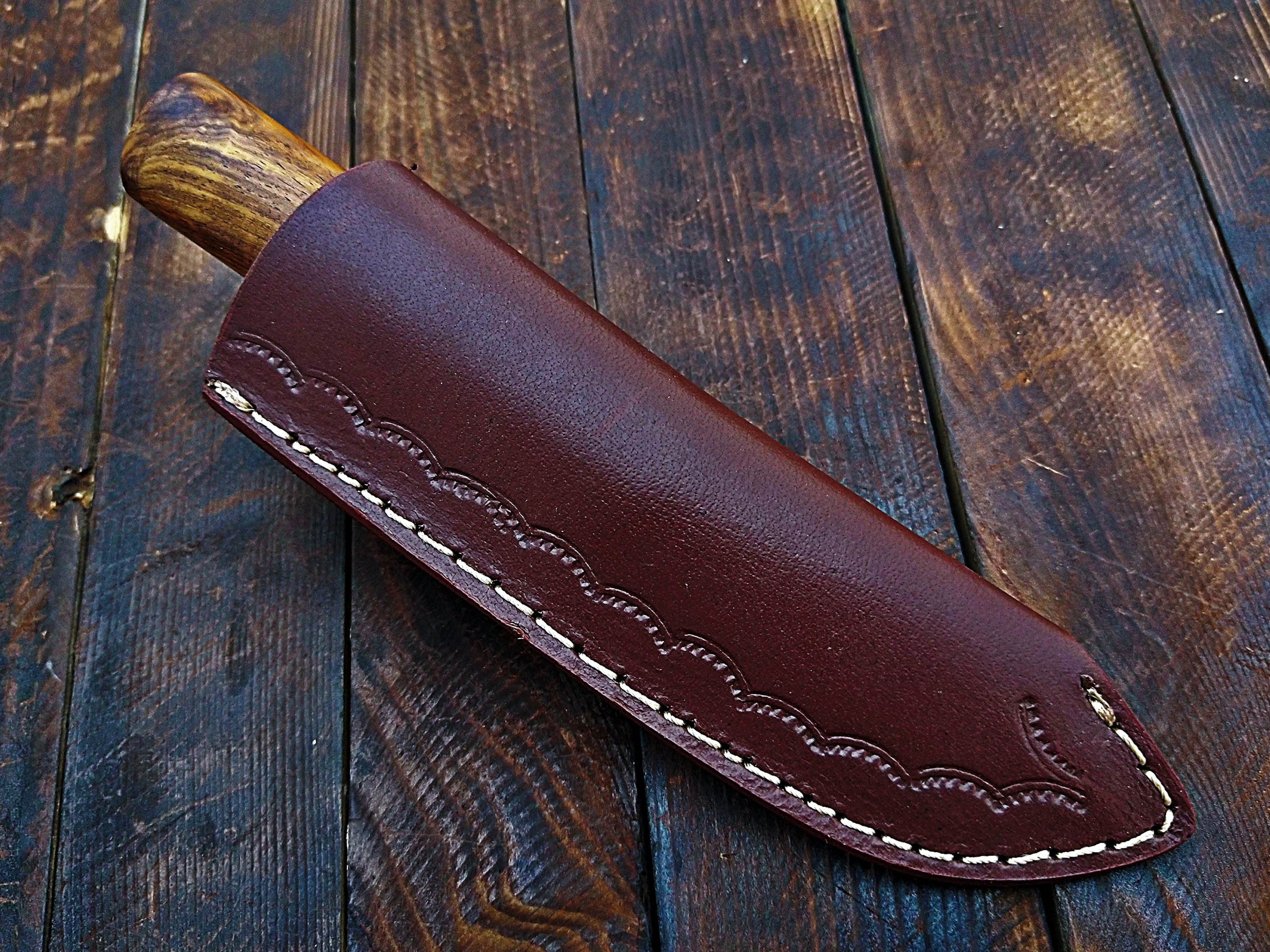 Hunting Knife Custom Made Hand Forged Damascus Steel Sgian Dubh ...