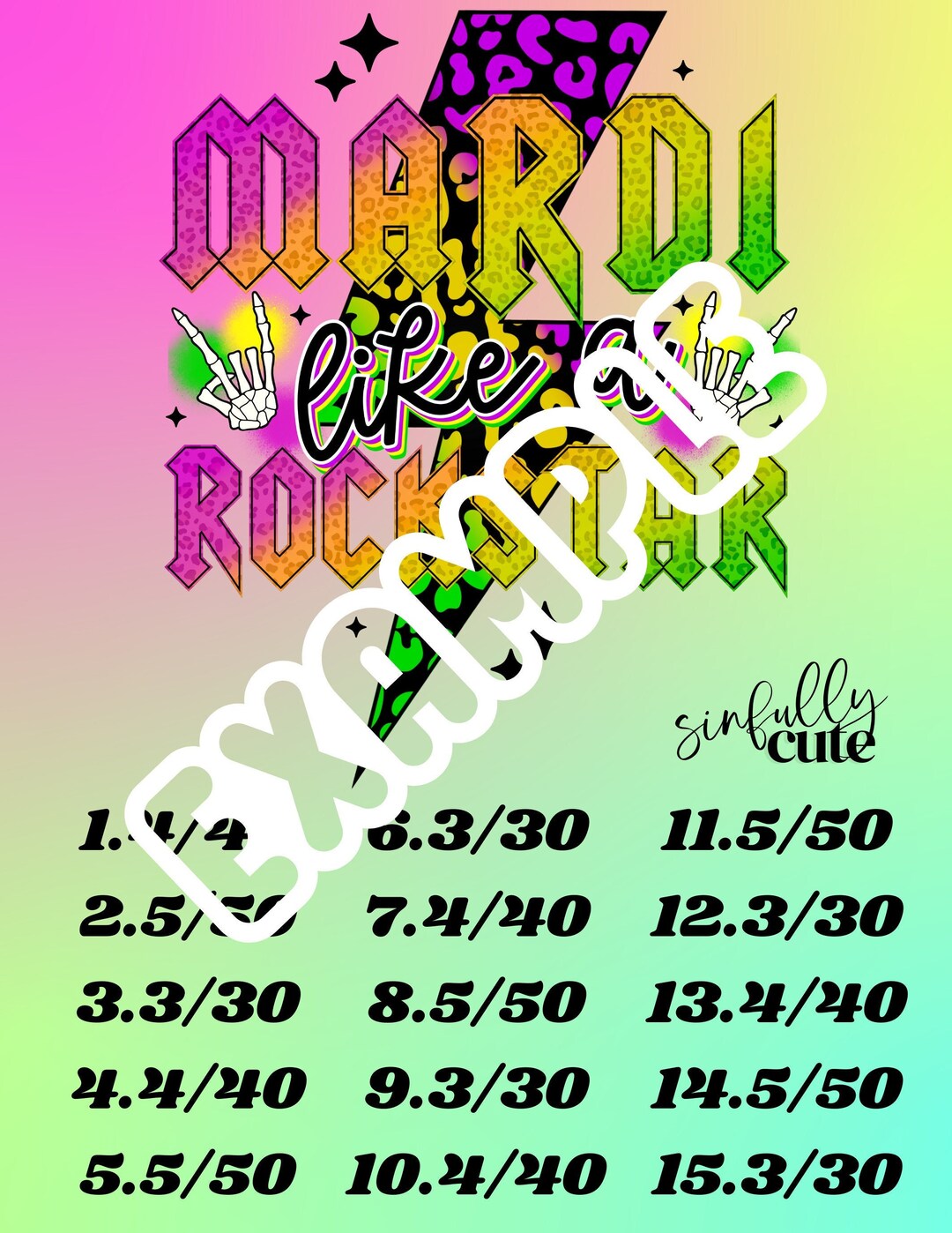 Mardi Gras PYP Bingo BNO Board - Etsy