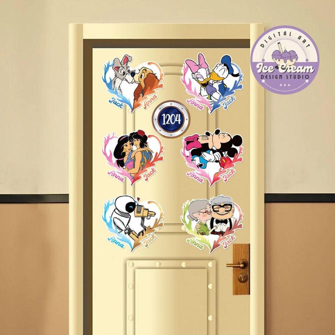 Personalized All Characters Couple Disney Cruise Magnet, Mickey Minnie ...