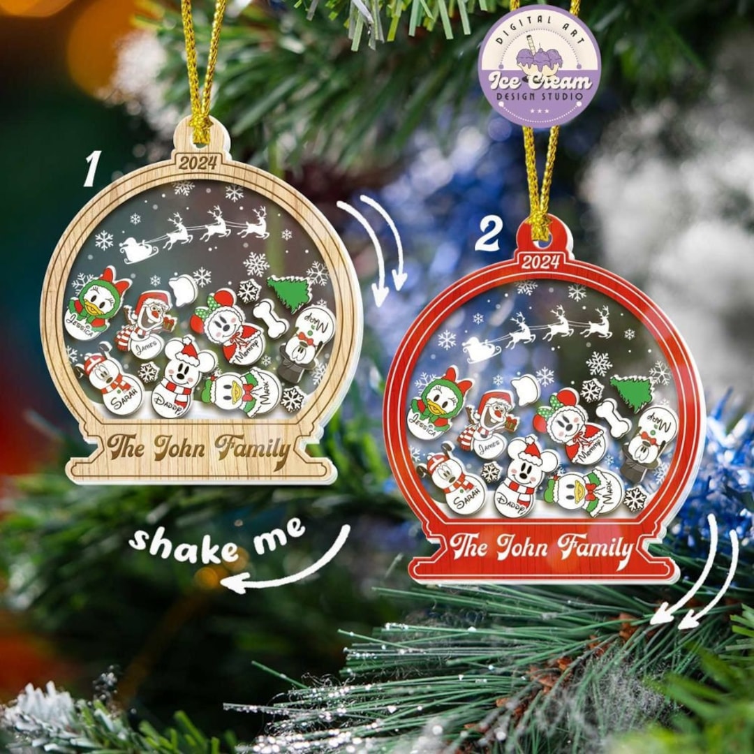 Personalized Mickey & Friends Olaf Snowman Disney Christmas Ornament ...