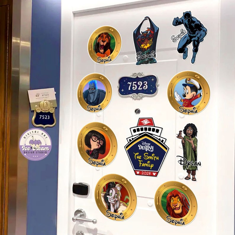 Personalized Disney Destiny Inspired Cruise Door Magnet, Minnie Captain ...