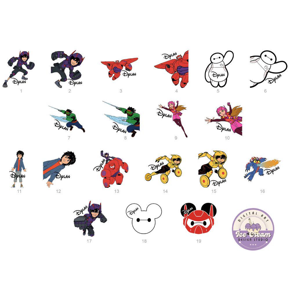 Personalized Big Hero 6 Movie Characters Disney Cruise Magnet, Hiro ...