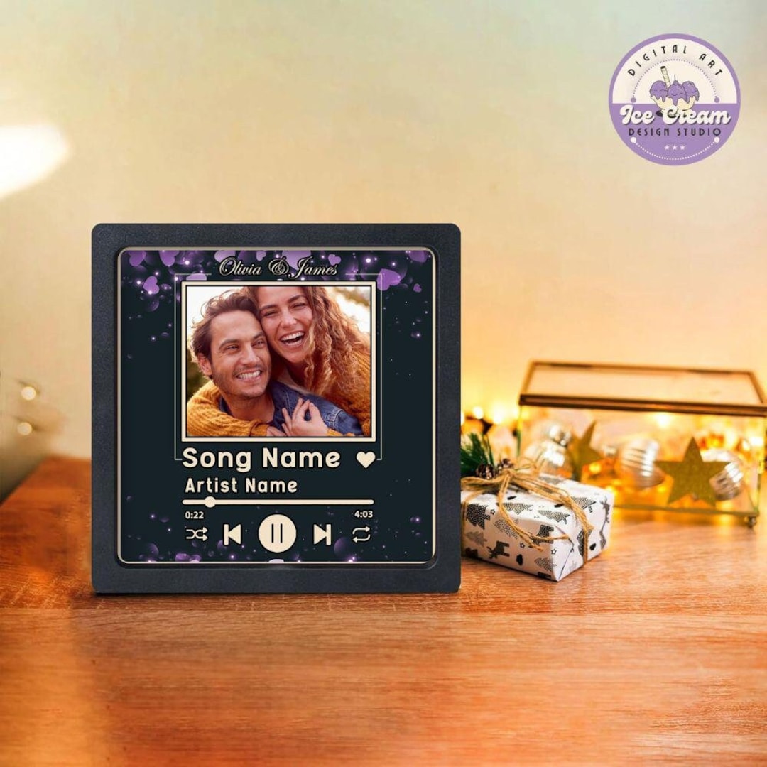 Personalized Music Fridge Magnet, Custom Photo & Song Artist Music ...