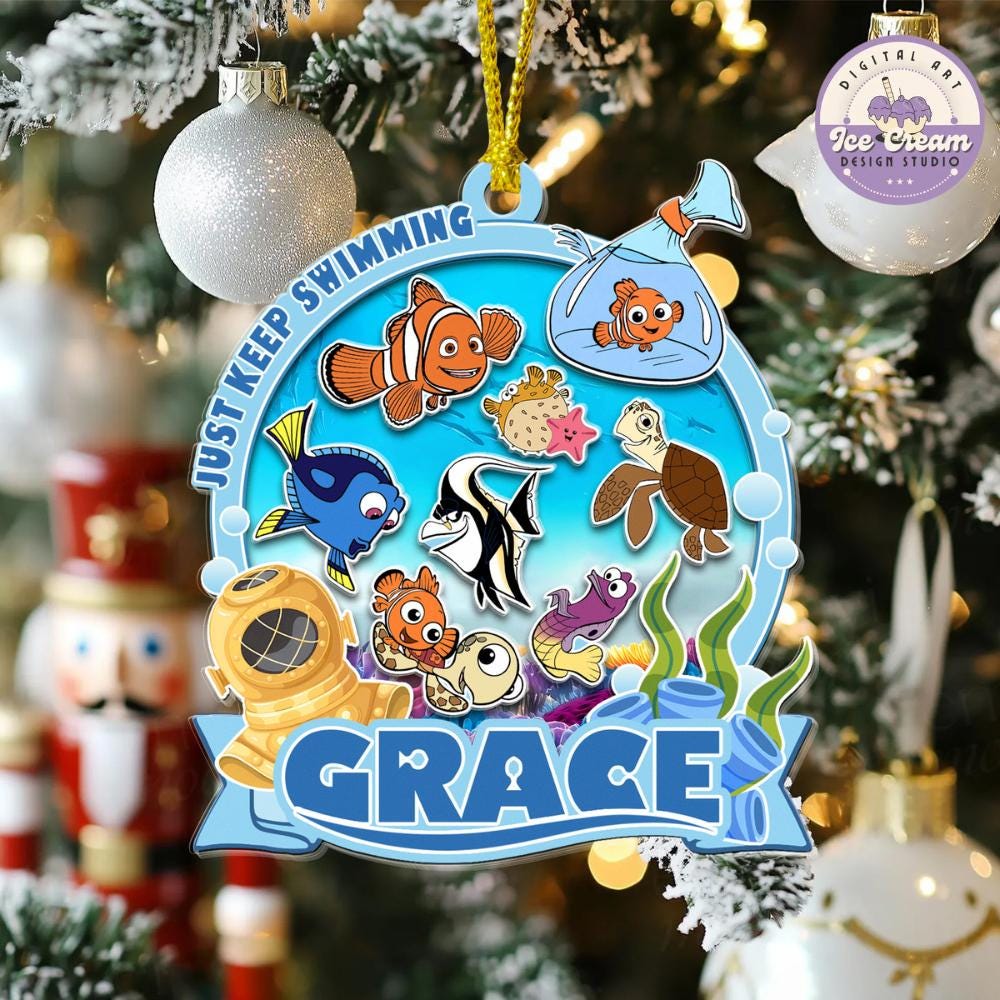 Personalized Disney Finding Nemo Christmas Ornament, Marlin Nemo ...