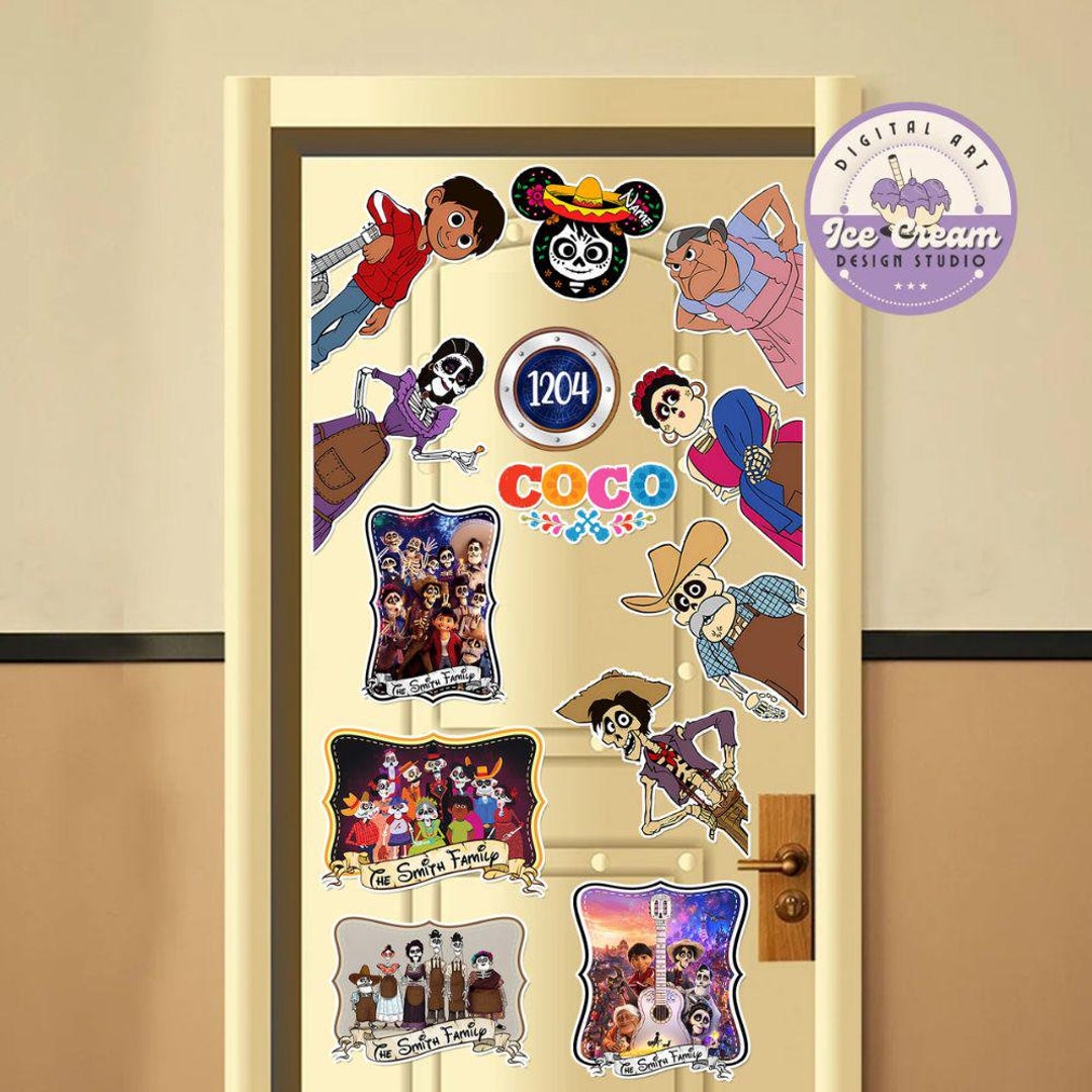 Personalized Coco Movie Characters Disney Cruise Magnet, Miguel Héctor ...
