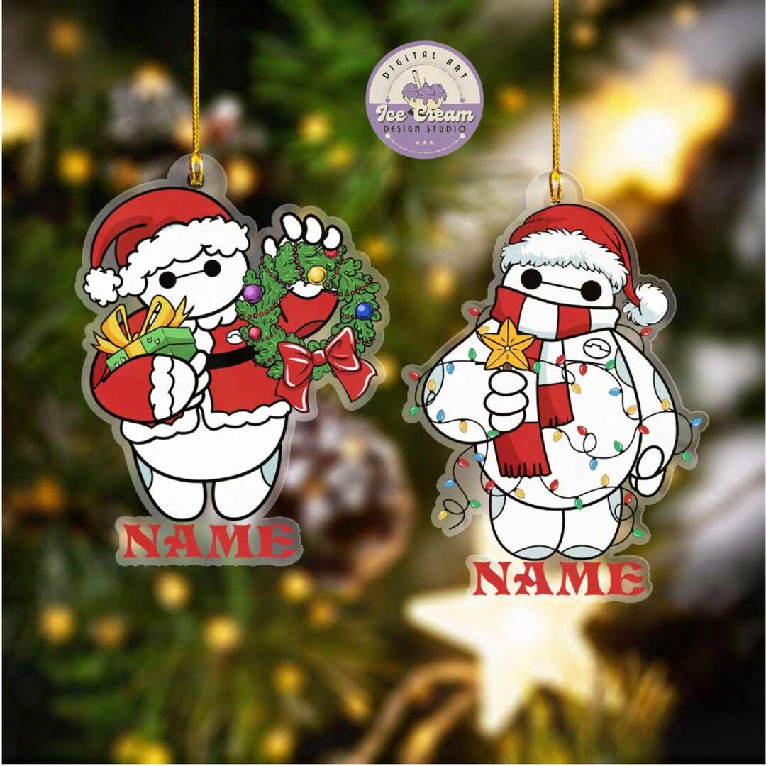 Custom Name Baymax Disney Christmas Ornament, Big Hero 6 Baymax ...