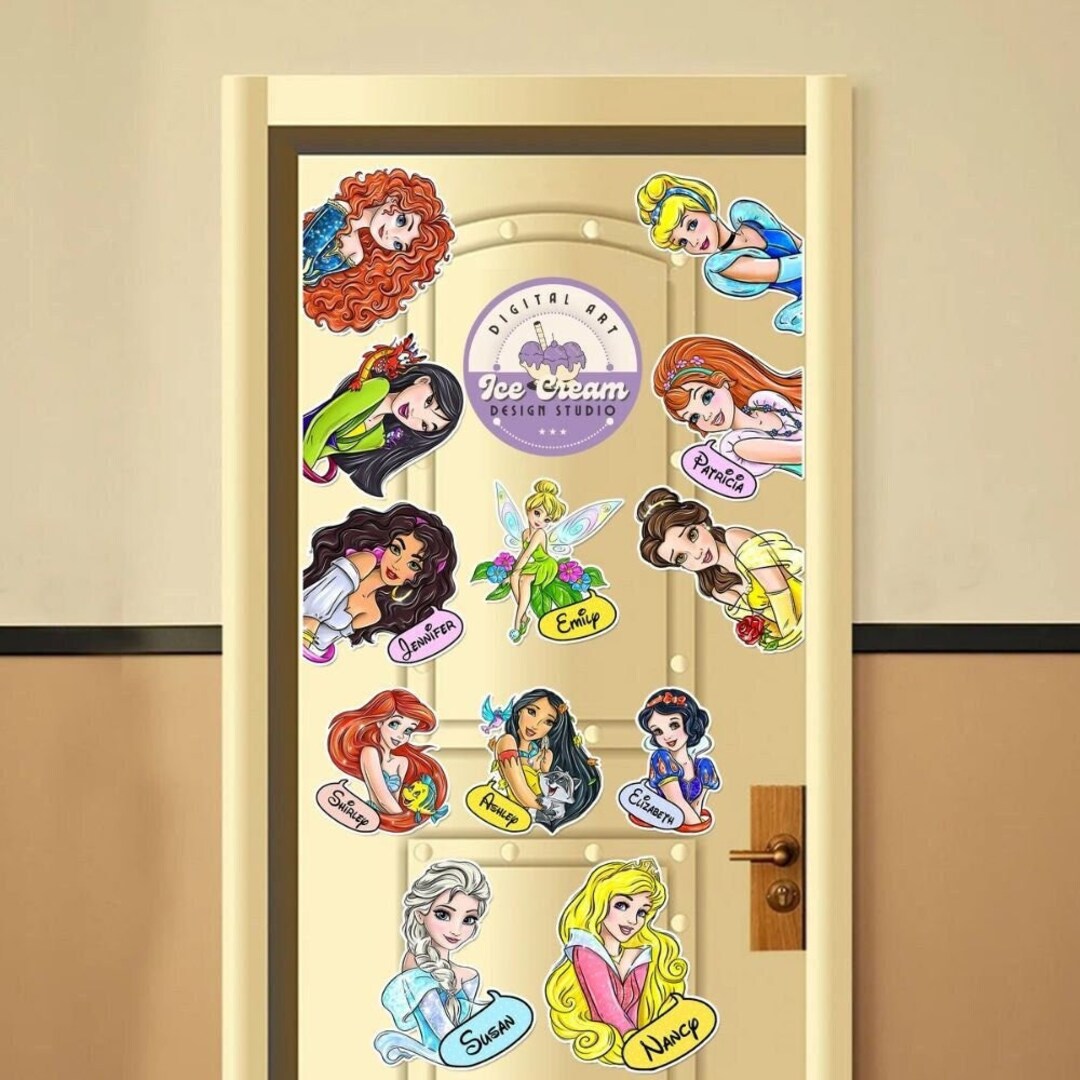 Personalized Disney Princess Inspired Cruise Door Magnet, Princess Girl ...