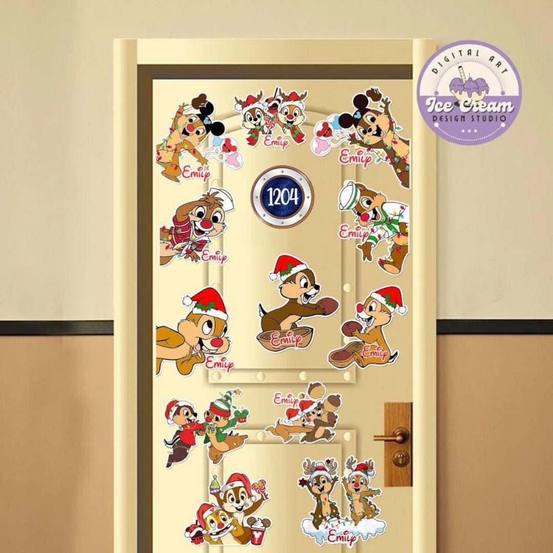 Personalized Chip and Dale Santa Hat Disney Christmas Very Merrytime ...