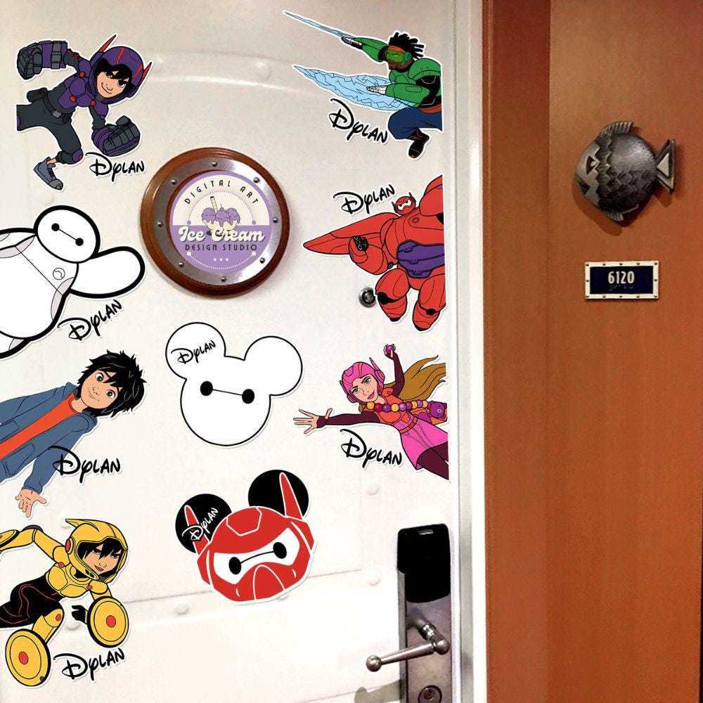 Personalized Big Hero 6 Movie Characters Disney Cruise Magnet, Hiro ...
