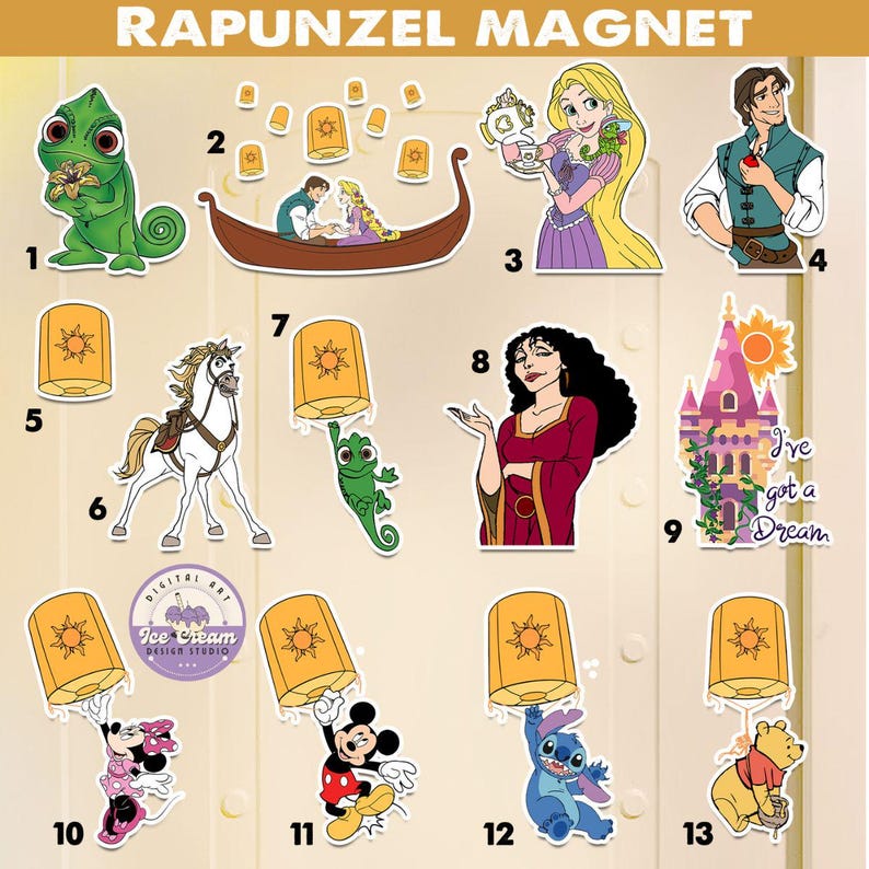 Rapunzel Disney Princess Tangled Magnet, Disney Cruise Line Magnet ...