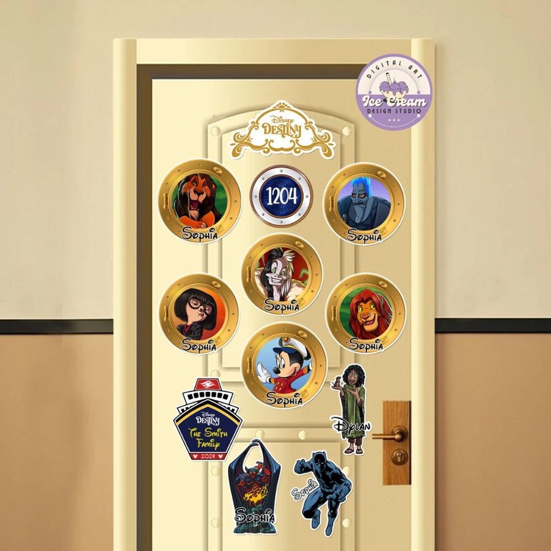Personalized Disney Destiny Inspired Cruise Door Magnet, Minnie Captain ...