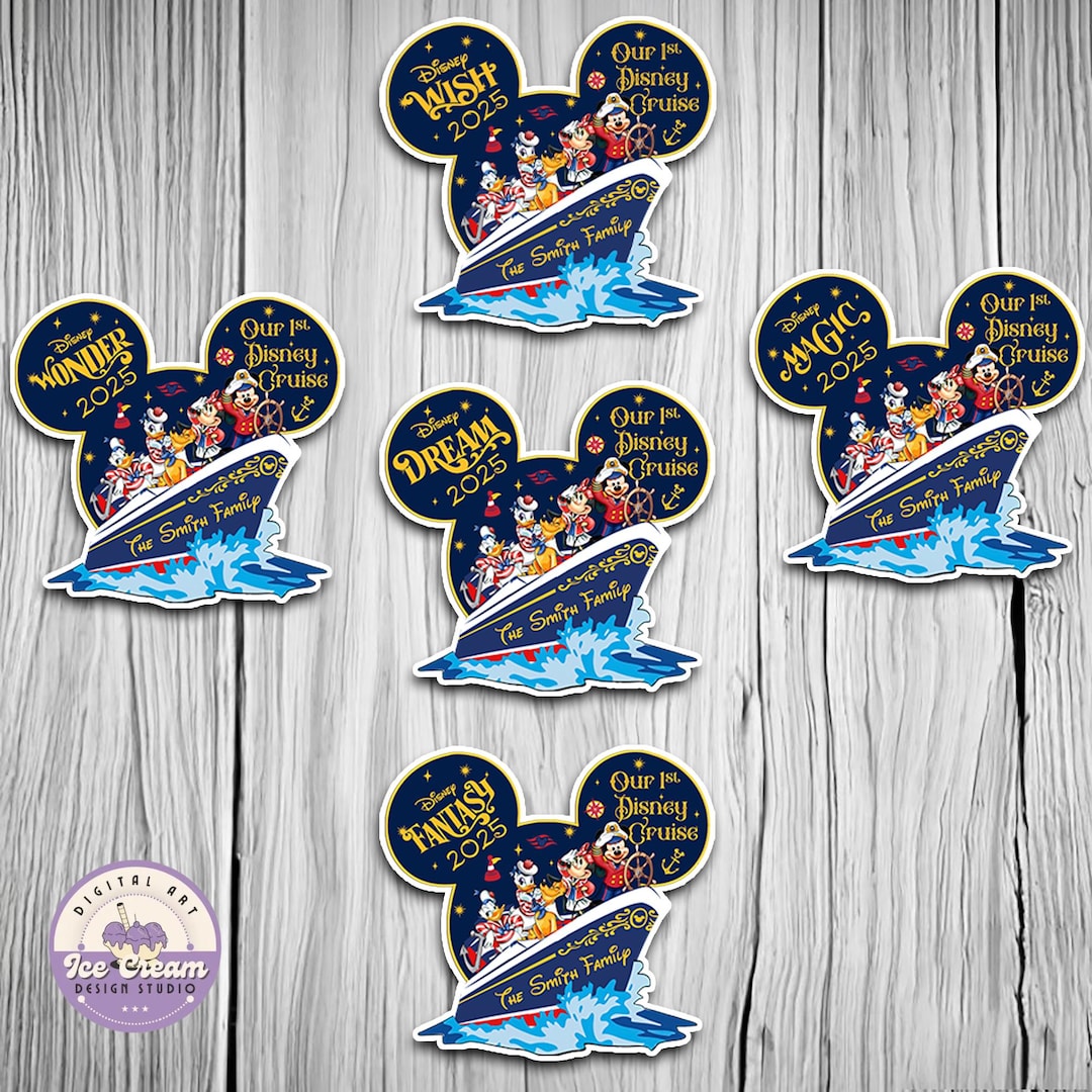 Personalized Mickey and Friends Disney Cruise 2025 Magnets, Our 1st ...