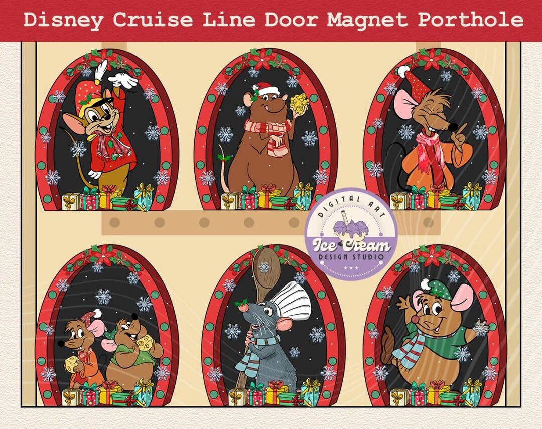 Personalized Gus Gus Remy Disney Mouse Porthole Disney Cruise Line ...