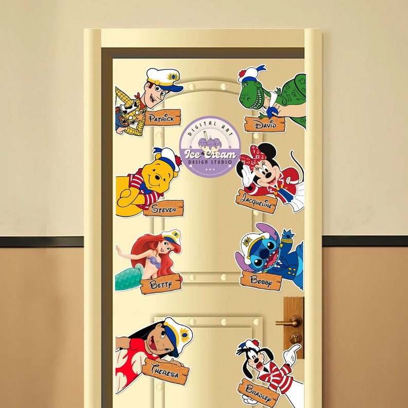 Personalized All Characters Disney Cruise Magnet, Mickey & Friends Toy ...